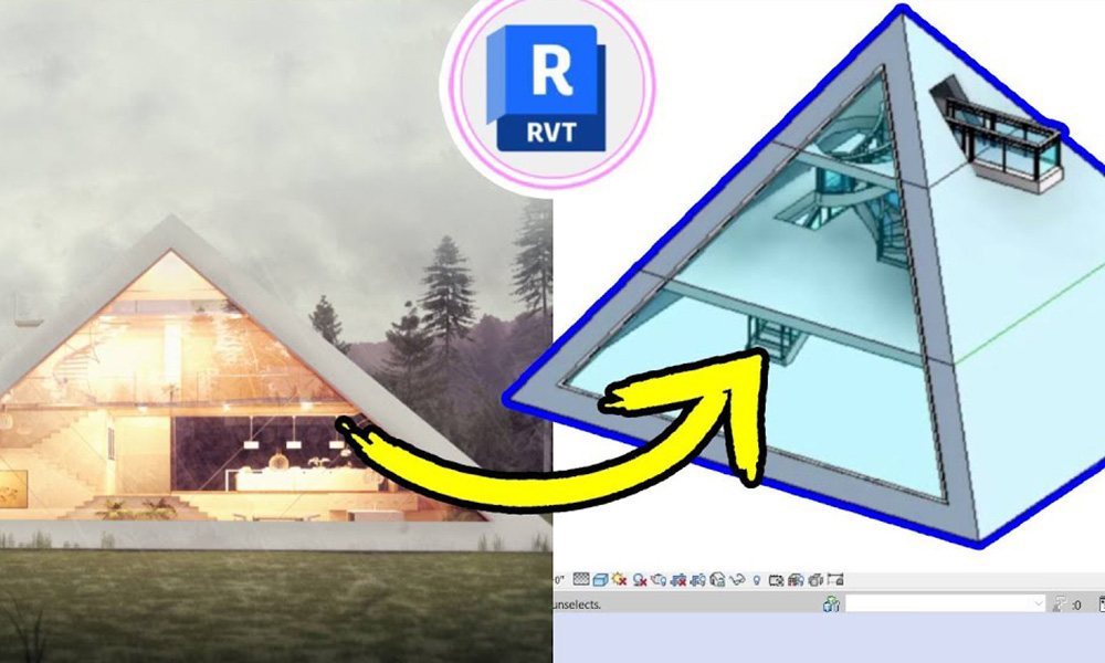 آموزش مرحله به مرحله کشیدن هرم در نرم‌افزار رویت | دکتر رویت